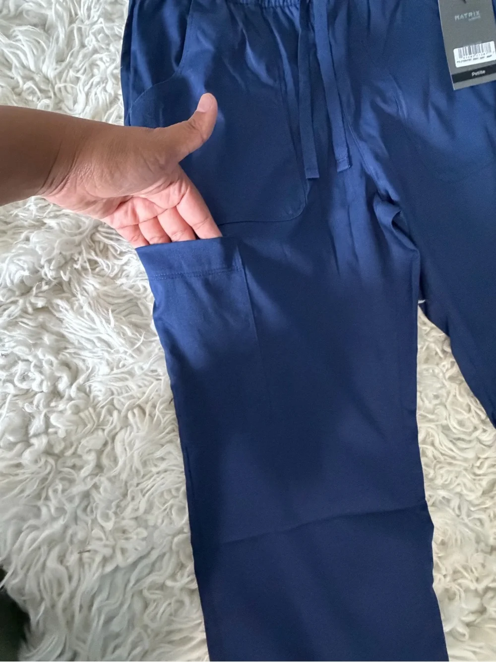 Pants & Jumpsuits | Navy Wideleg Scrub Pants With Drawstring | Poshmark